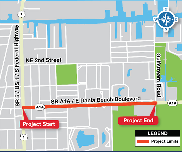 FDOT Broward County Construction - State Road (SR) A1A/East Dania Beach ...
